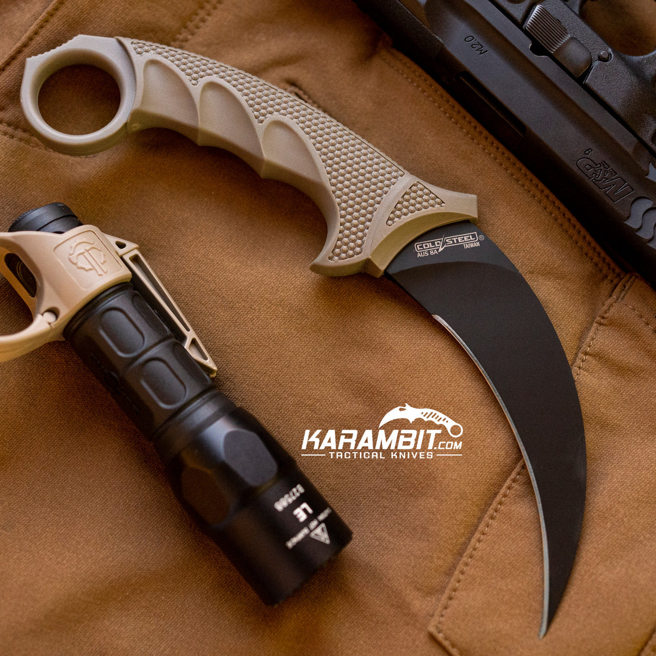 Cold Steel Dark Earth Tiger Karambit: Modern Designed Iconic Blade